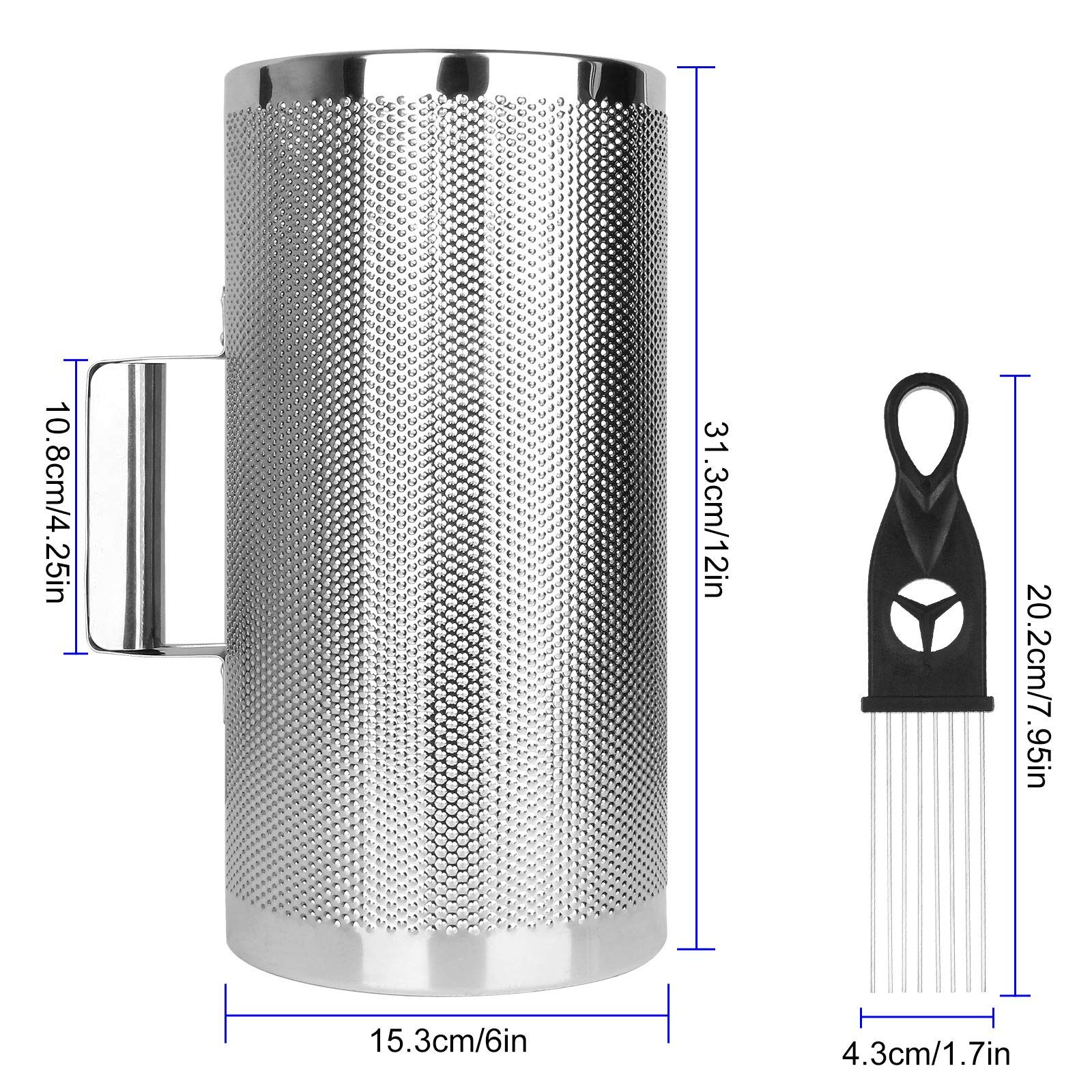 12" x 6" Metal Guiro Shaker Stainless Steel Guiro Instruments with Scraper Musical Instruments Latin Percussion Instrument