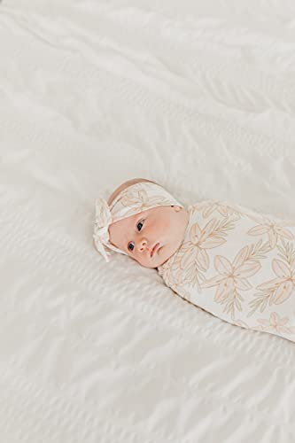 Large Premium Knit Baby Swaddle Receiving Blanket "Kiana" by Copper Pearl