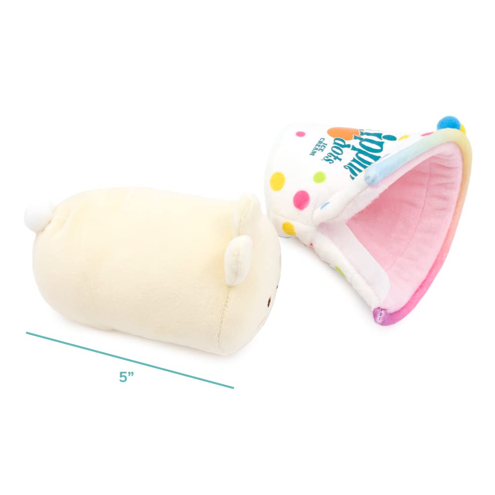 Anirollz 5" Official Dippin' Dots Stuffed Animal Plush Small |Soft, Squishy, Warm, Cute, Comfort, Safe| Pillow with Puppy Kitty Bunny Fox Chicken - Birthday Deco Graduation Gift - Bunny