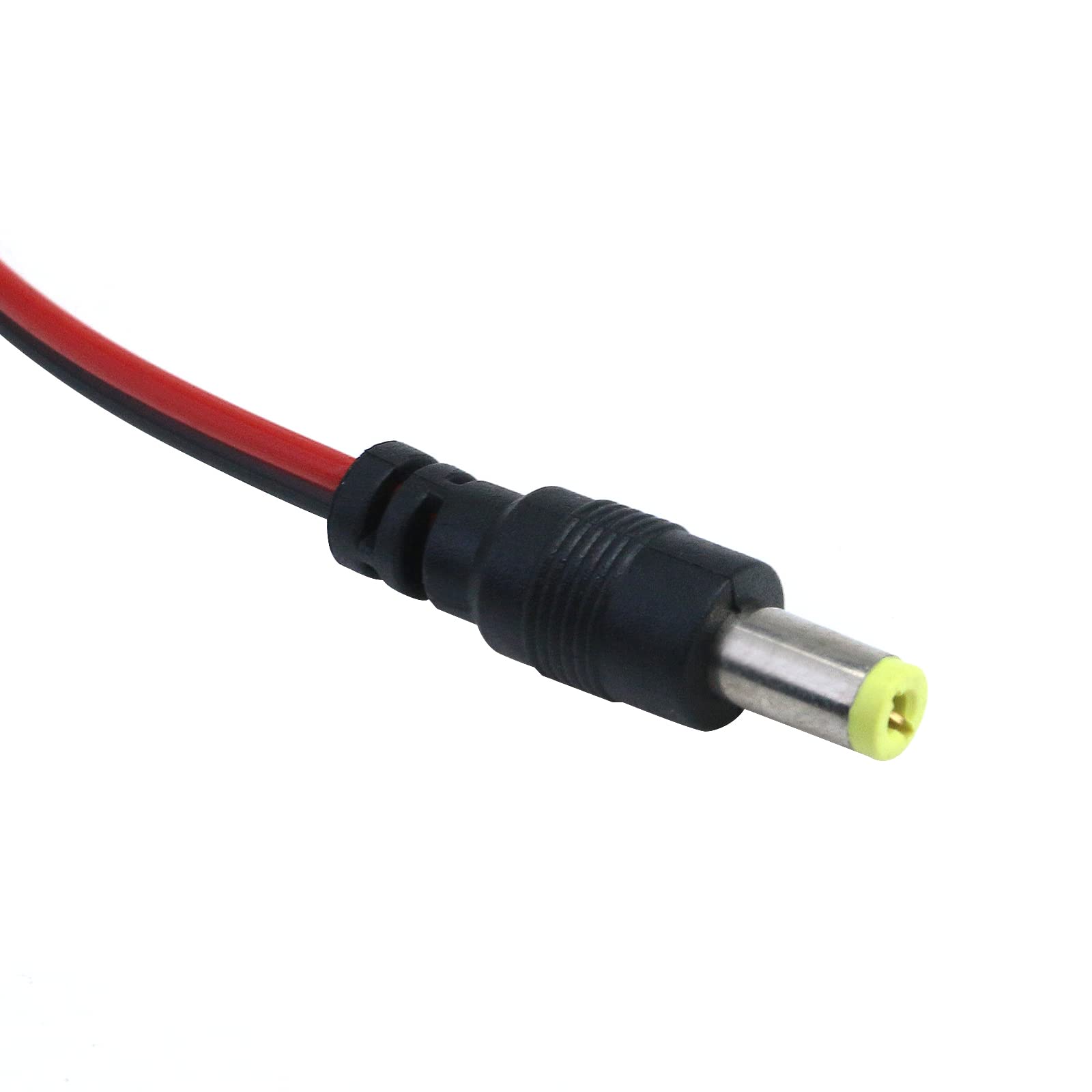 Antrader 50pcs Male DC Power Pigtail Cable Adapter Connectors for CCTV Surveillance Video LED Lighting