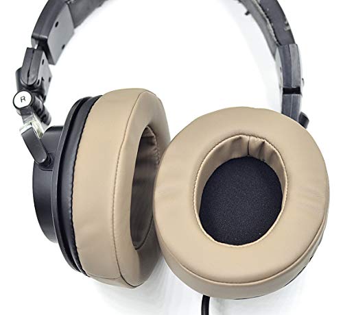 Defean Ear Pads for Audio Technica M30 M40 M50 M50X M50S M40X Headphone (Brown PU Earpads)