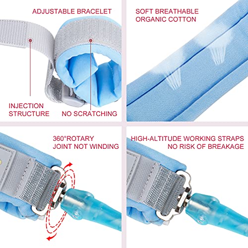 HUGVIDAS Reflective Anti-Lost Rope, Child Safety Belt with Key Lock, Breathable Toddler Traction Belt, Reflective Anti-Lost Rop (2M/6.5ft, Gold)