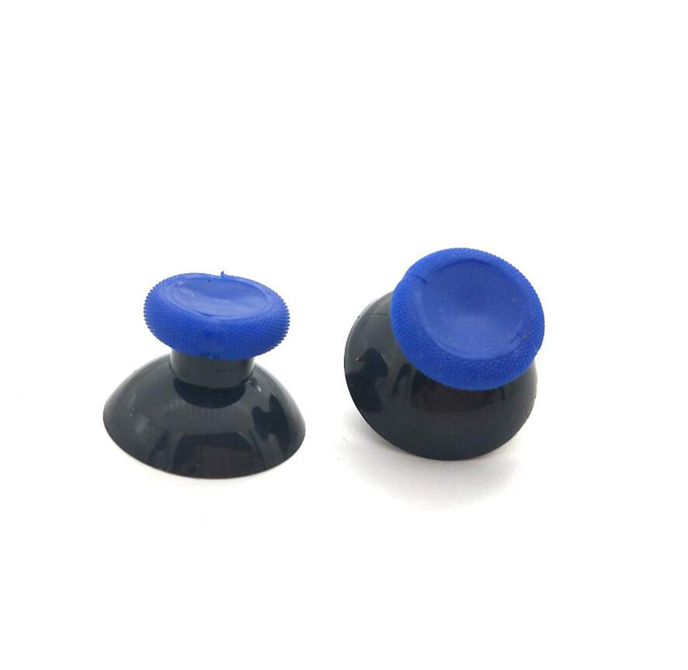 2 x 3D Analog Thumb Stick Joystick Thumbstick Cap Cover for Xbox one Slim S Controller Replacemnet (Black-Blue)