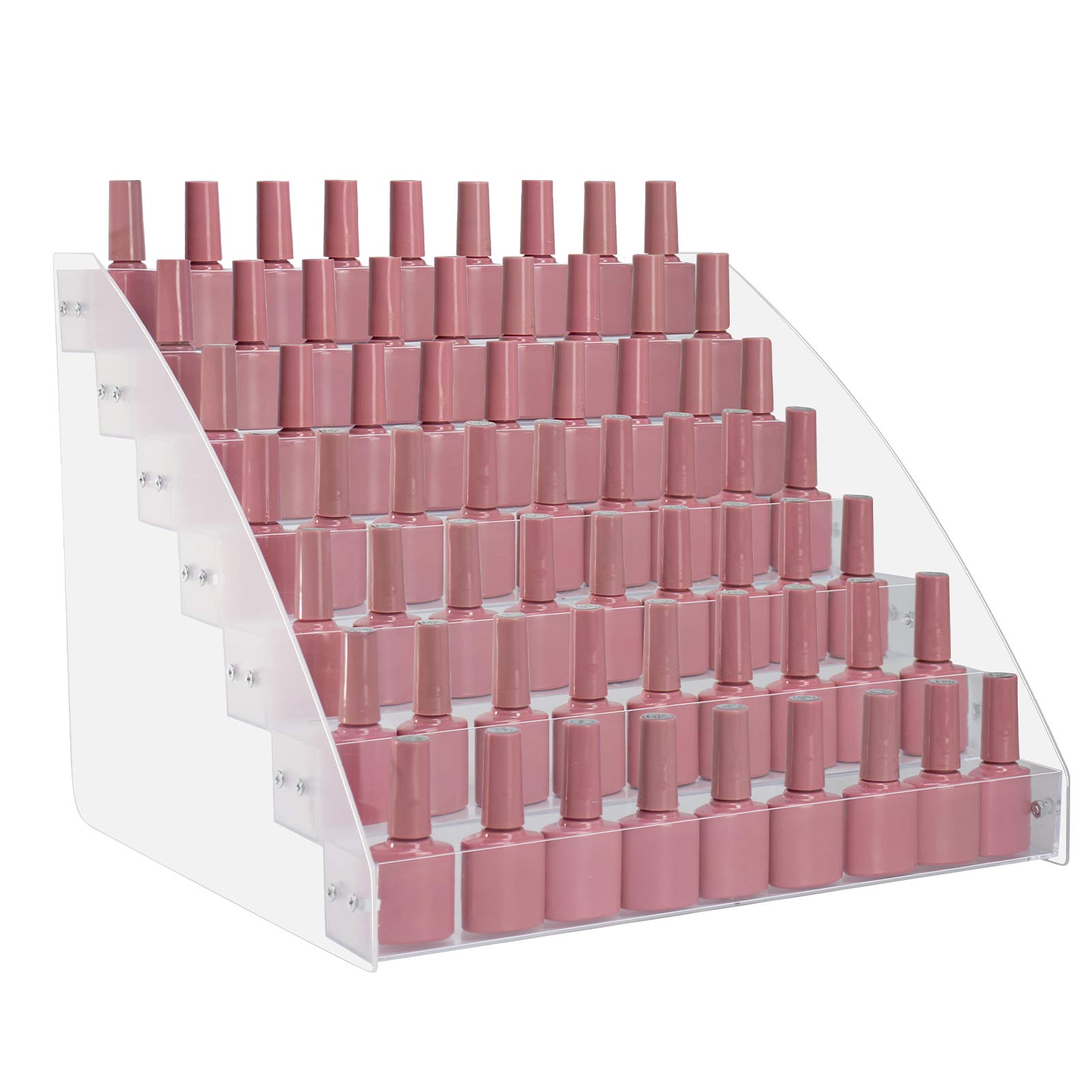 DSVENROLY Nail Polish Organizer, 84 Bottles of 7 Layers Professional Acrylic Nail Polish Display Rack, Eyeglass Storage Essential Oils Holder for Ink, Cosmetic Dropper Bottle (7 Tiers)