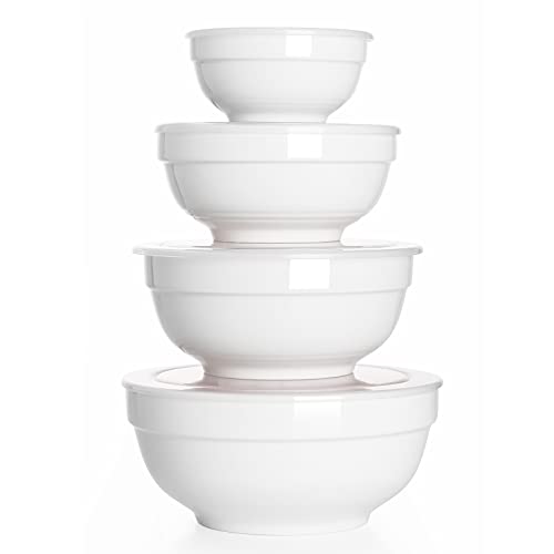 DOWAN Bundle Porcelain Serving Bowls, 64/42/22/12 Ounce