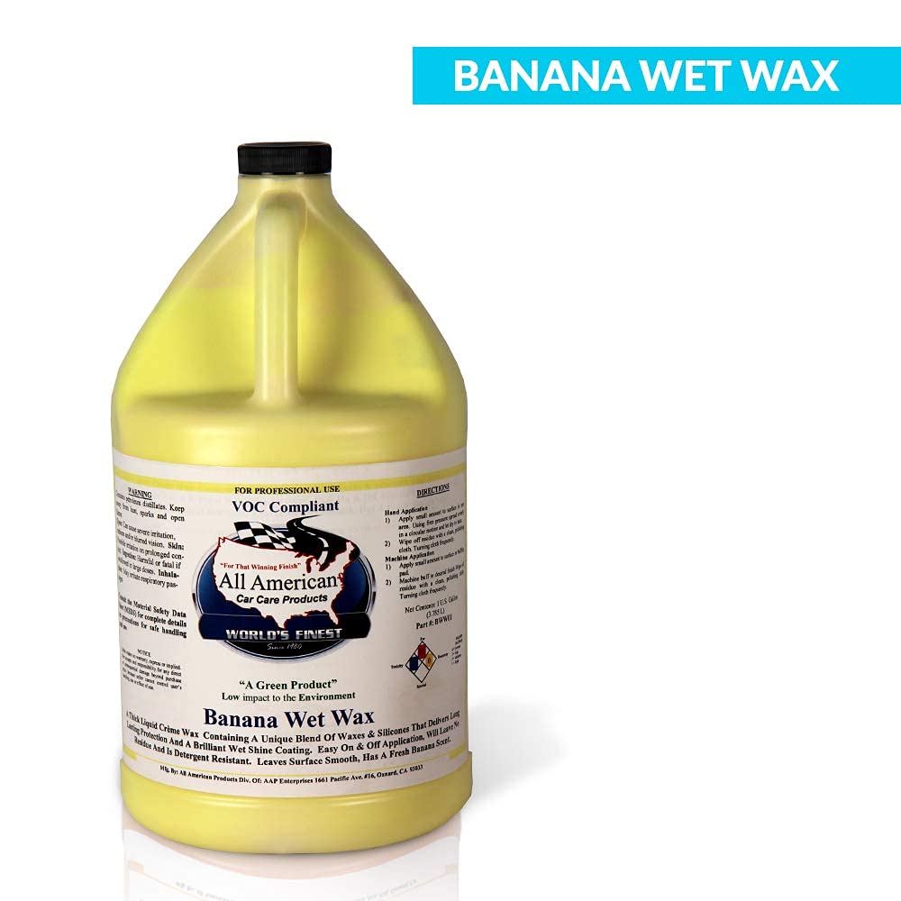 All American Car Care Products Banana Wax - Premium Synthetic Long Lasting Automotive Wax (1 Gallon)