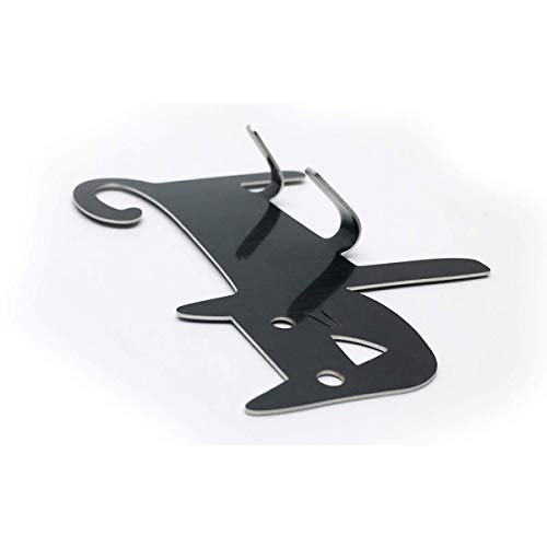 DPOWERFUL 3 Pcs Towel Hook Self-Adhesive Bath Robe Hook 2 Hooks Creative Cat Deco Wall Hooks Stainless Steel Towel Rack Coat Hooks for Bathroom Kitchen