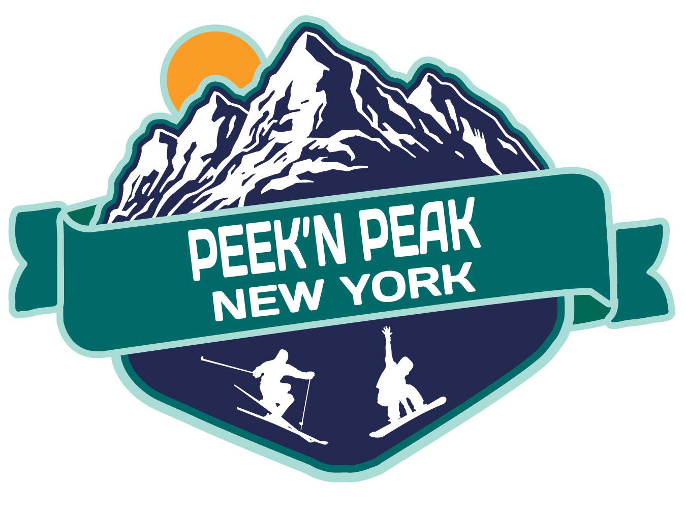 Peek'N Peak New York Ski Adventures Souvenir 2 Inch Vinyl Decal Sticker Mountain Design