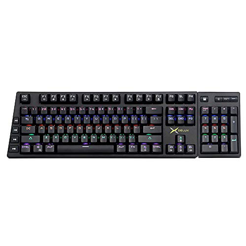 DeLUX KM12 Programmable Wired Mechanical Keyboard and Numeric Keypad Combo