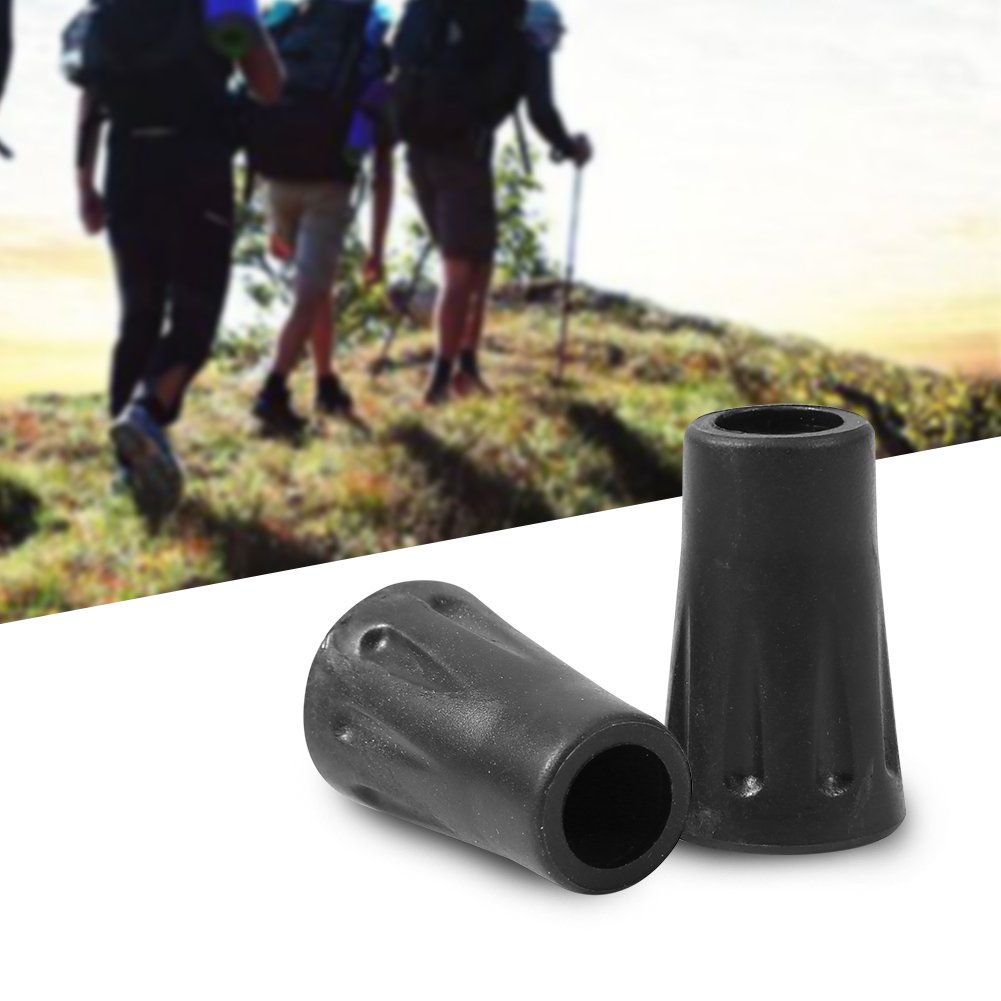 12Pcs Trekking Poles Tips Protectors, Rubber Walking Stick Tip Protectors Anti-Slip Climbing Trekking Trail Poles Replacement Mountain Climbing Tools and Supplies Walking Stick Tips