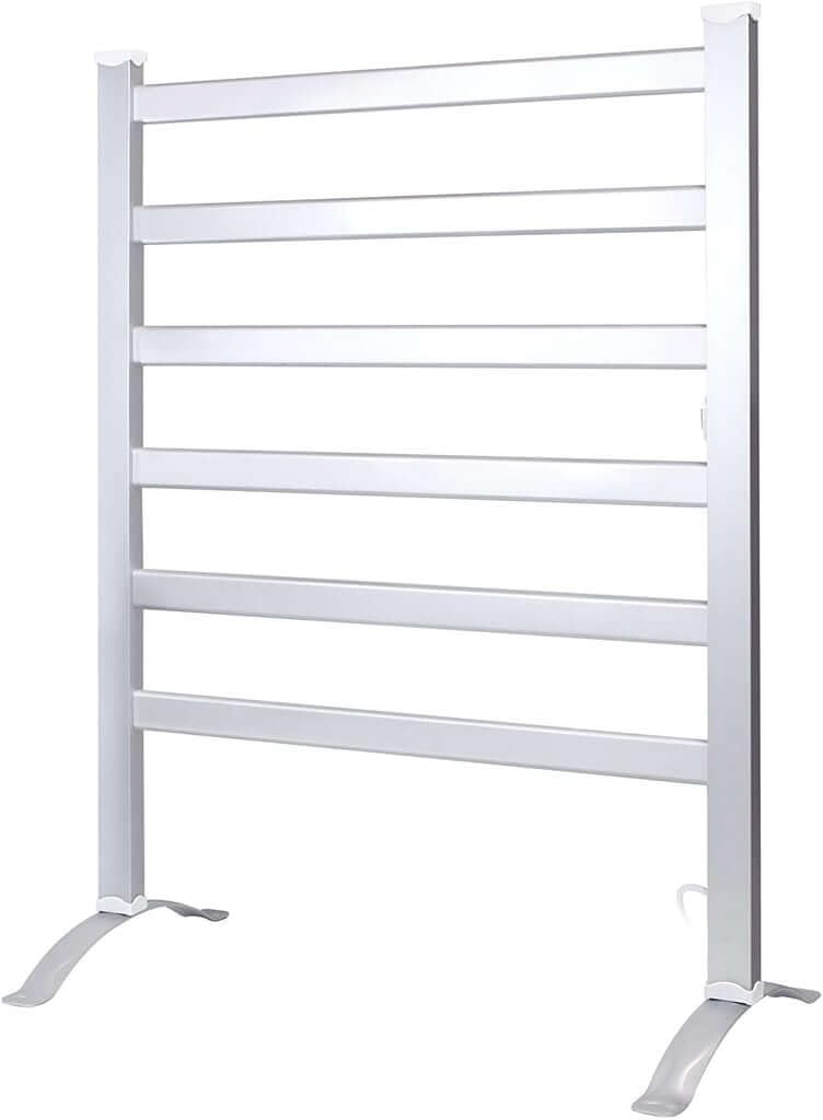 2-in-1 Multifunction Heated Towel Warmer, Fabrics Dryer for Household, Bathroom, Brushed Aluminum Structure with Chrome Plate, Stand Alone or Wall Mounted, Keep Your Clothes Clean and Dry,UL Certified