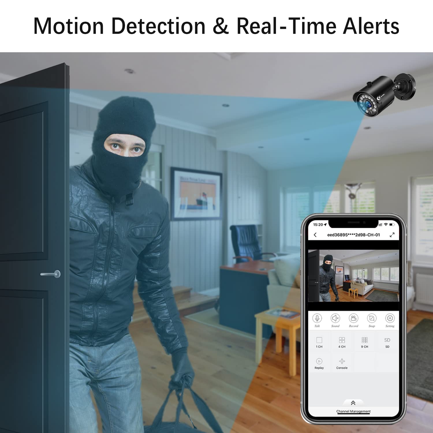 XVIM Wired Security Camera System, 5MP 4CH Home Security Camera System DVR(No Hard Drive), 4PCS 1080P Security Cameras, Waterproof Outdoor Camera System, Motion Detect, Night Vision