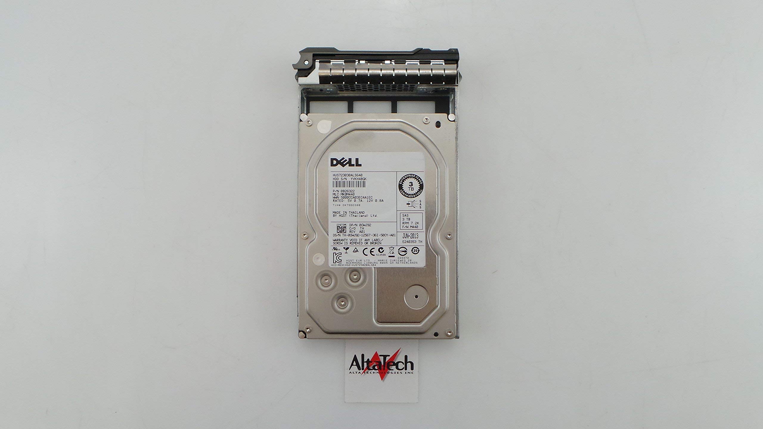 DELL CWJ92 3.0TB 7.2K ENT SAS 3.5 6GBPs Hard Drive (Renewed)