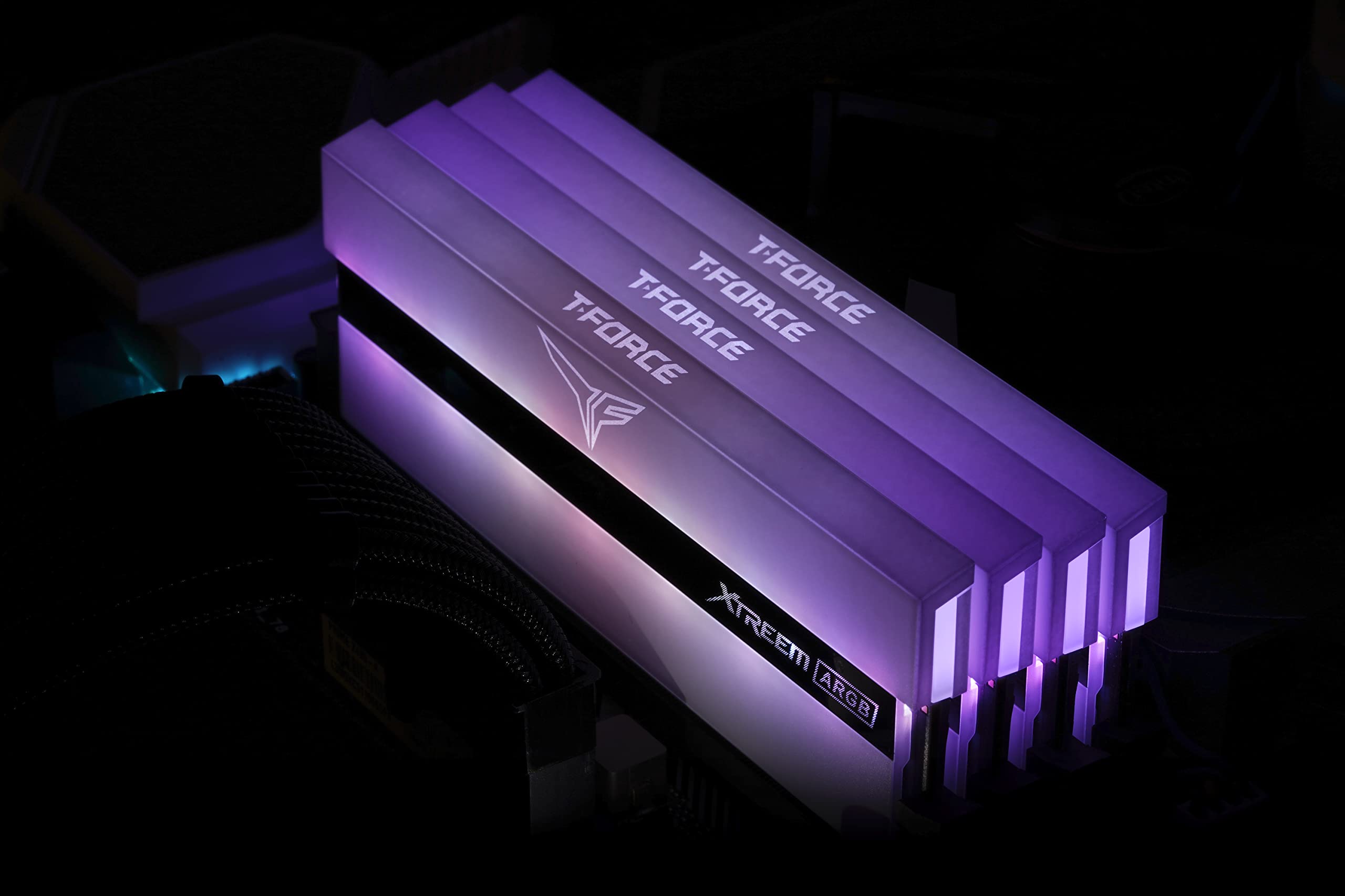 TEAMGROUP T-Force XTREEM ARGB 3600MHz CL14 32GB (2x16GB) PC4-28800 Dual Channel DDR4 DRAM Desktop Gaming Memory Ram (White) - TF13D432G3600HC14CDC01