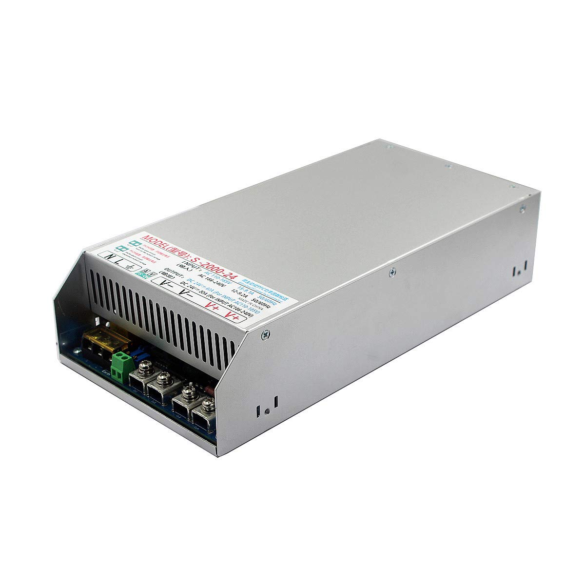 JINGMAIDA Switching Power Supply 2000W with PFC 110-240V AC to DC Power Supply 24V 83Amp 2000W for CCTV, Radio, Computer Project, LED Strip Lights, 3D Printer