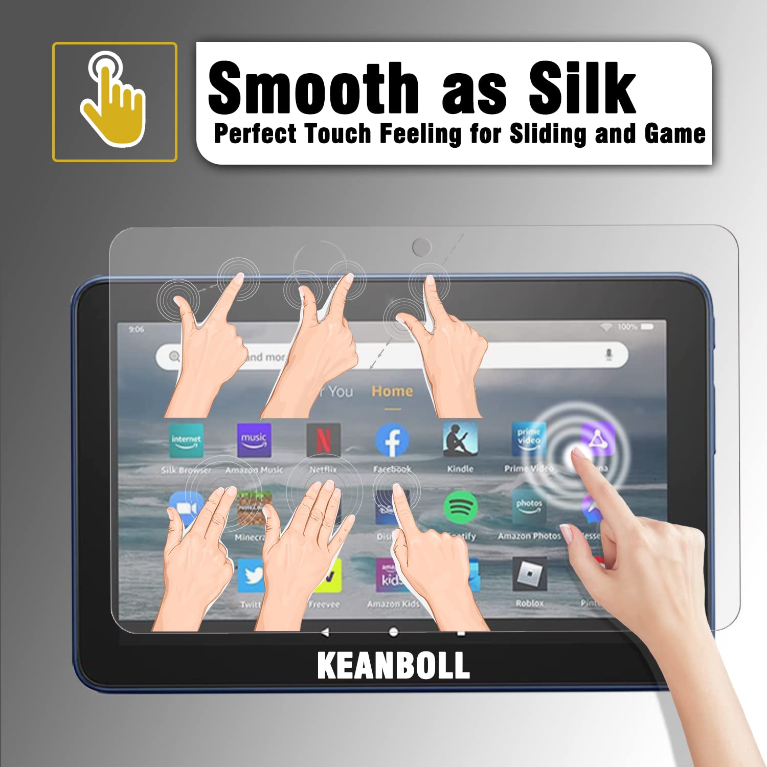 KEANBOLL 3-Pack Anti Glare Screen Protector for All-New Amazon Fire HD 10/Fire HD 10 Plus 10.1 Tablet (2023-2021 Release,13th-11th Generation),Eye Protection&Anti Glare&Anti Fingerprint Filter