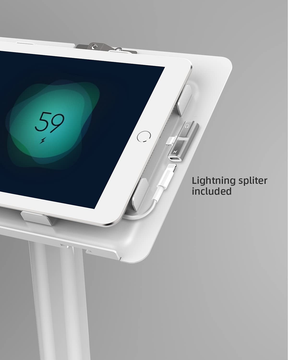 Beelta Tablet 10.2 Floor Stand Kiosk Compatible with 10.2 iPad 7 8 9 Anti Theft Key Lock Swivel BSF301T