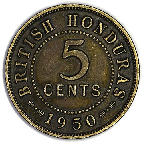 1950 HN Honduras KM#âŻ25 KIng George VI 5 Cents Uncirculated