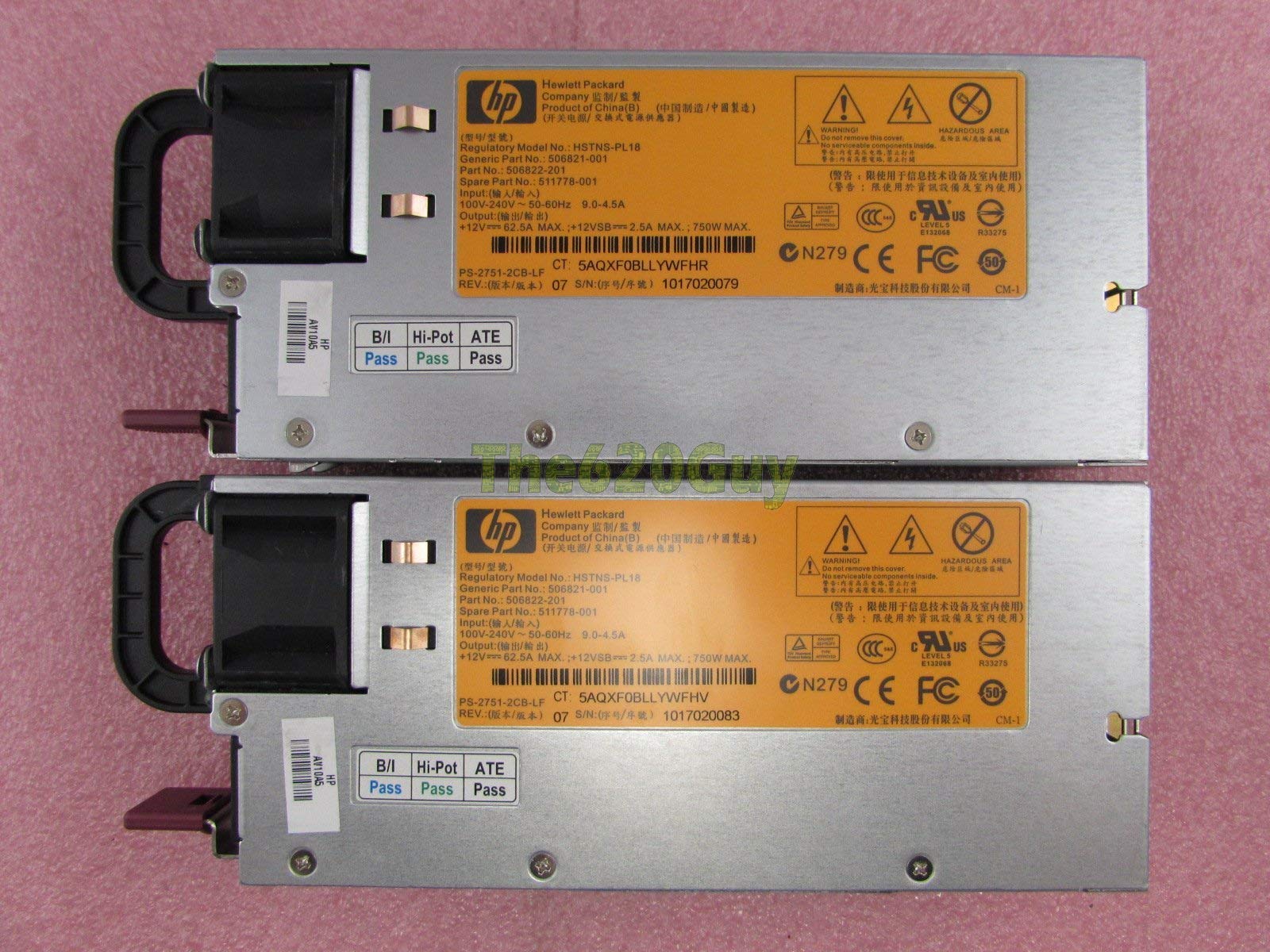Lot of 2 HP 750W Power Supply PSU 511778-001 506822-201 506821-001 HTSNS-PL18 (Renewed)