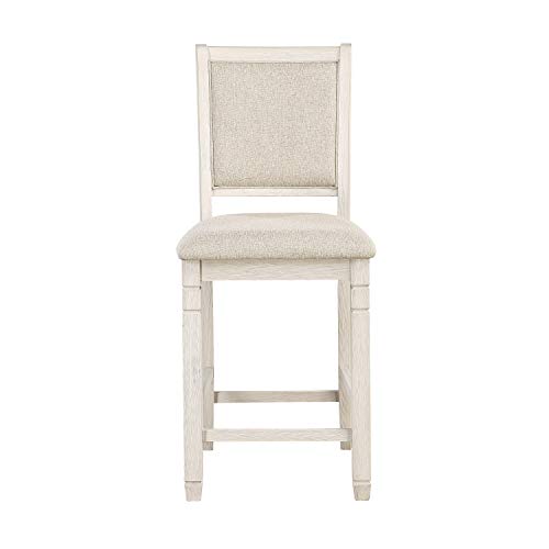 Lexicon Braun Counter Height Chair (Set of 2), Antique White