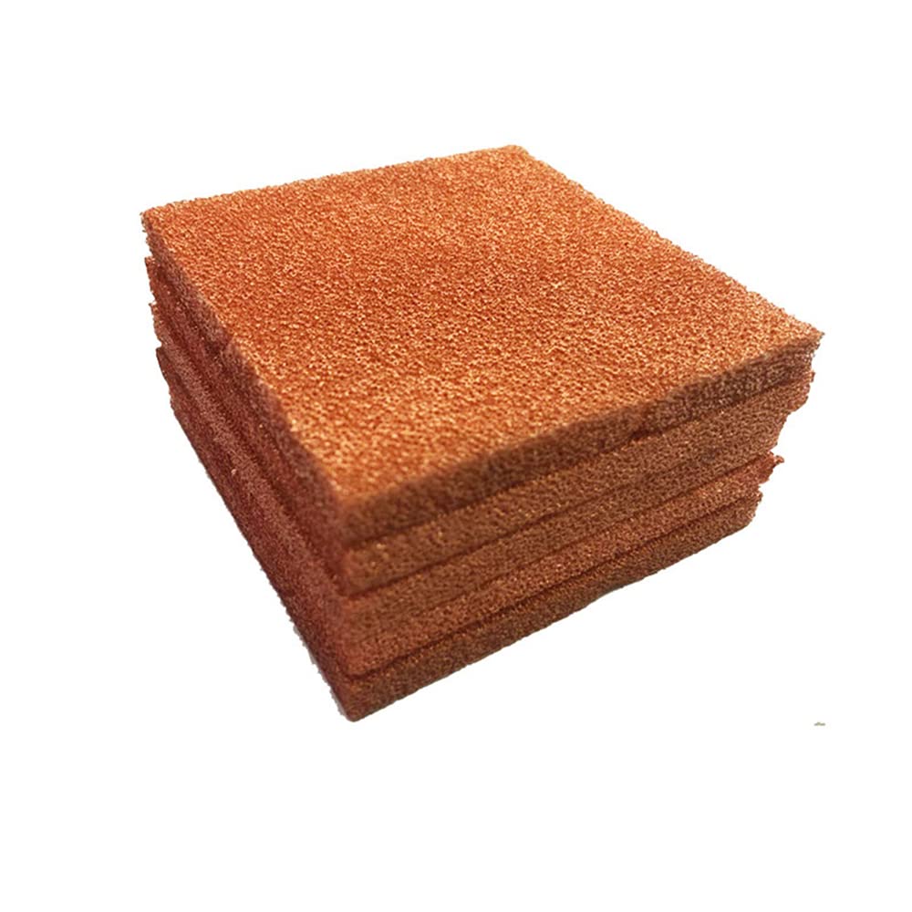 5PPI-130PPI Porous Foam Copper CU Metal Foam Sponge Copper (300×300×5mm, 1)