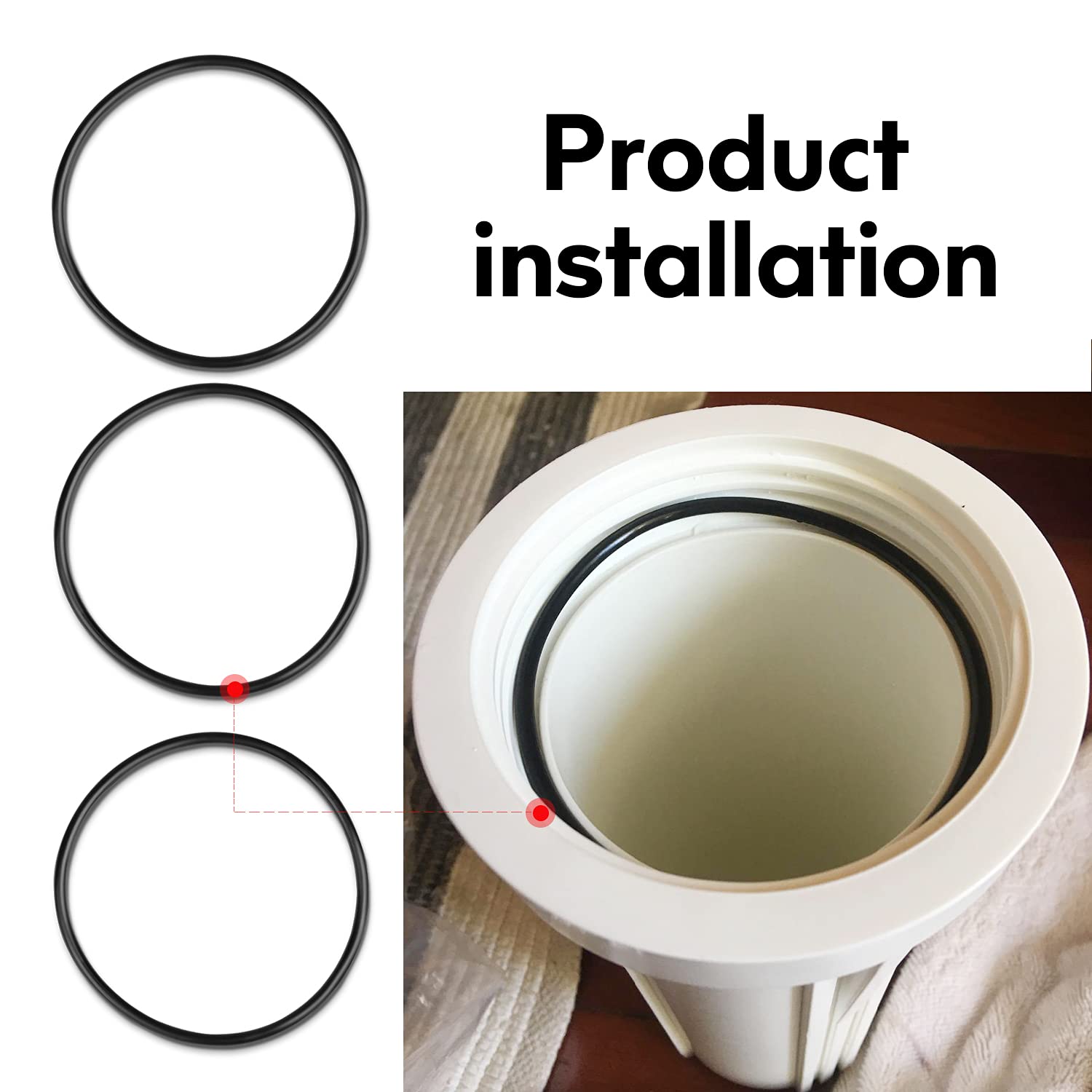 3.5" Replacement O-Ring For Compatible wirh Reverse Osmosis Water Filter Housings (3PCS)