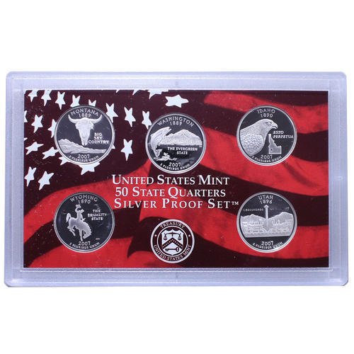 1999 No Mint Mark - 2008 Silver Proof State Quarter Run 90% Silver No Boxes or COAs 50 Coins (1/4) Seller Gem Deep Cameo