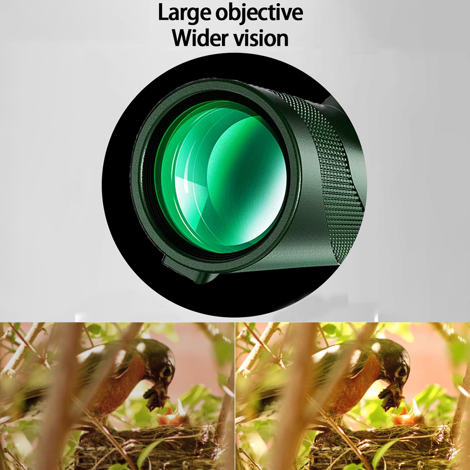 10X40 HD Monoculars,Monoculars Telescope for Adults with BAK4 Prism & FMC Lens- Waterproof- for Bird Watching Hiking Camping Travelling