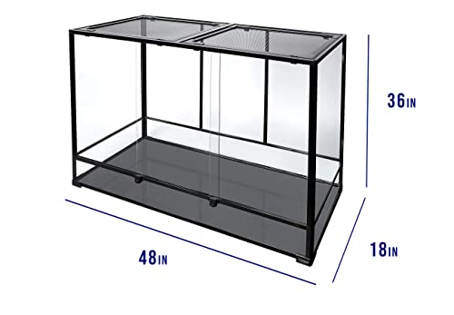 Carolina Custom Cages Terrarium, Extra-Tall Extra-Long 48Lx18Dx36H, Easy Assembly