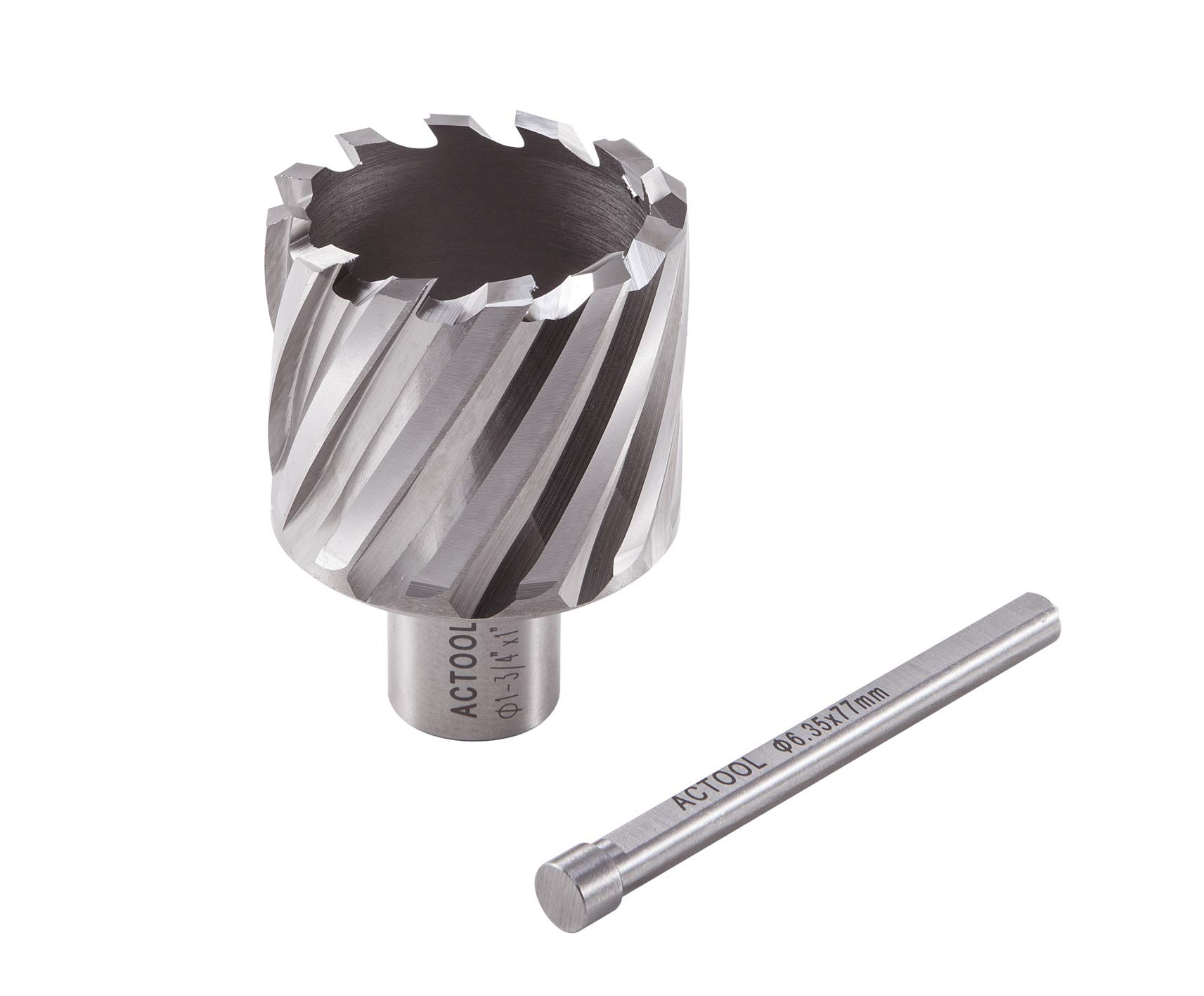 ACTOOL 1-3/4" Diameter × 1" Depth of Cut HSS ANNULAR CUTTER with 3/4'' Weldon Shank