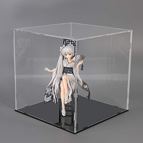 A+ DESIGN Clear Acrylic Display Case Assemble Collectibles Box Alternative Glass Case for Display Action Figures Home Storage & Organizing Toys (8x8x8 inch; 20.5x20.5x20.5 cm)