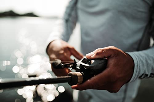 13 FISHING - Inception Slide Baitcast Reel - 8.1:1 Gear Ratio - Left Hand Retrieve (Fresh+Salt) - INSLD2-8.1-LH, Gray