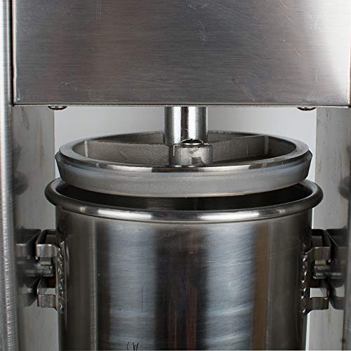 5L Stainless Steel Commercial Manual Spanish Churro Maker Machine, Heavy Duty Churros Machine with 4 Nozzles for Home Restaurants Bakeries Use