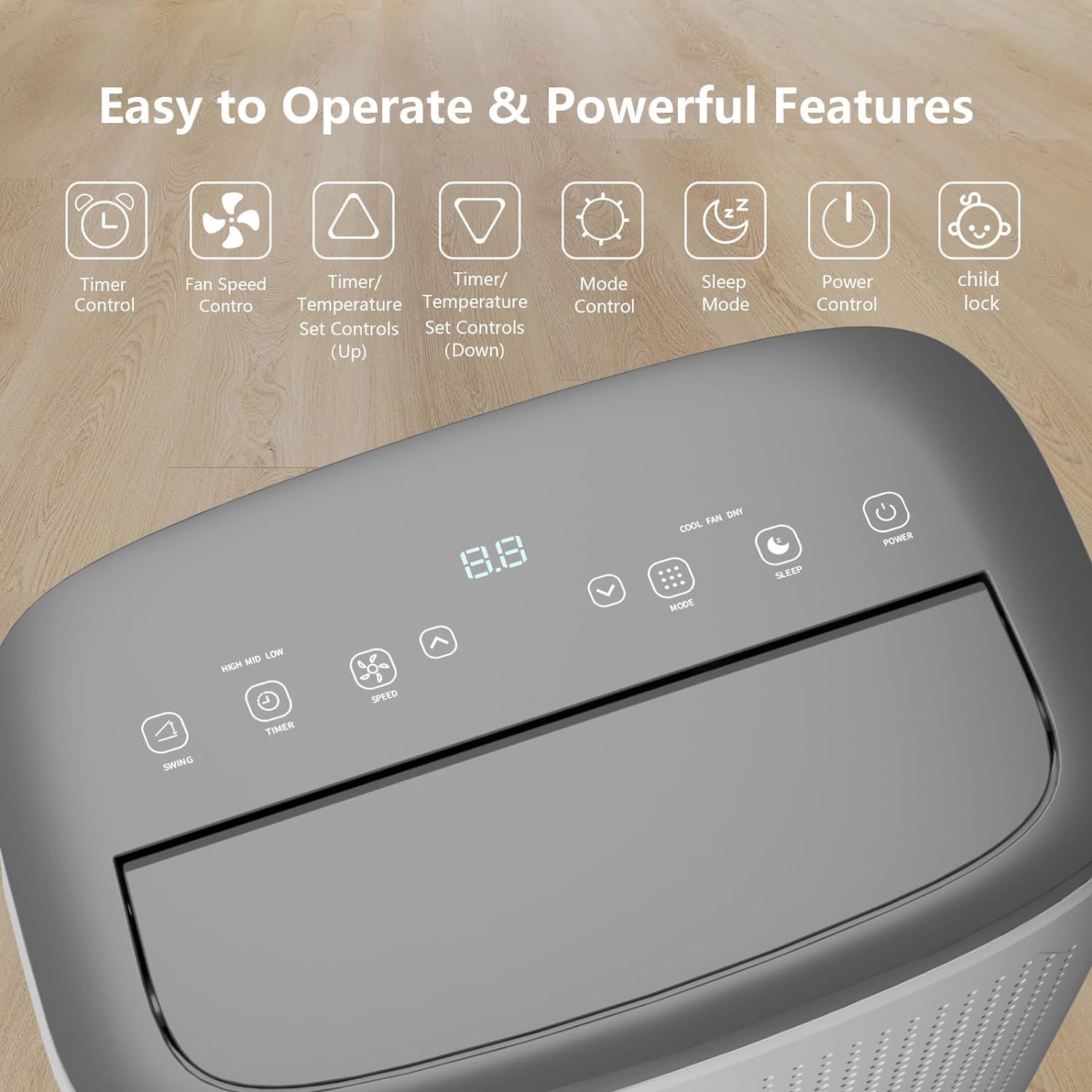 14000Btu Portable Air Conditioner With Remote Control for Rooms,3 In 1 Portable Ac Unit, Quiet Cooling Up to 700 Sq Ft, Dehumidifier & Fan Modes, 24-Hr Timer, Includes Window Kit, White