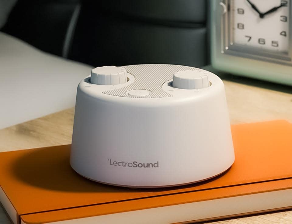 Adaptive Sound Technologies LectroSound Noise Machine for Sleep and Relaxation With Power Adapter, White