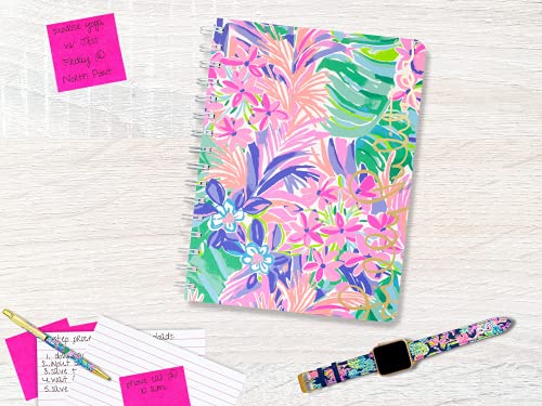 Lilly Pulitzer Hardcover Mini Spiral Notebook, 8.25" x 6.5" Small Journal with 160 College Ruled Pages, It Was All A Dream