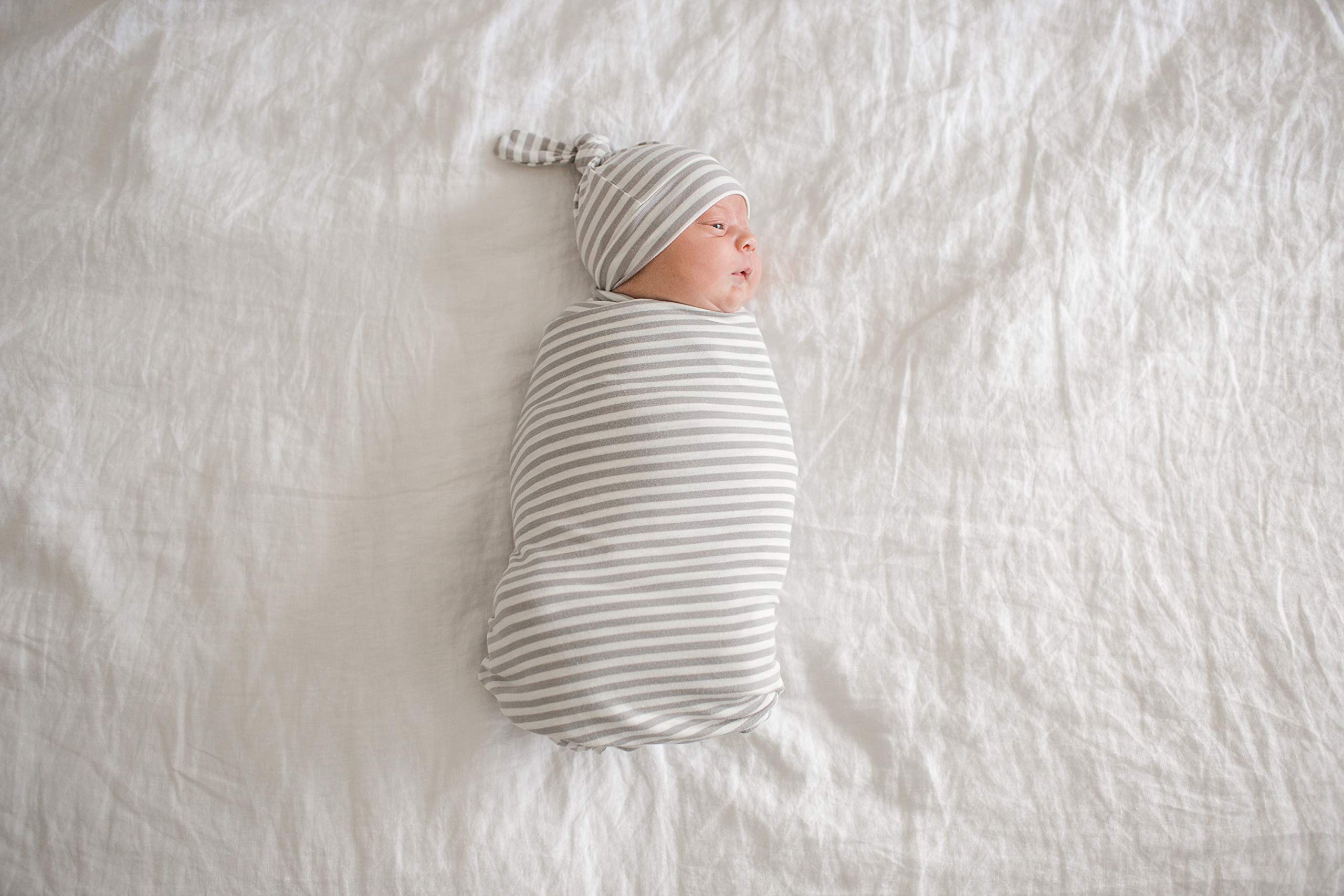 Baby Beanie Hat Top Knot Stretchy Soft"Everest" by Copper Pearl