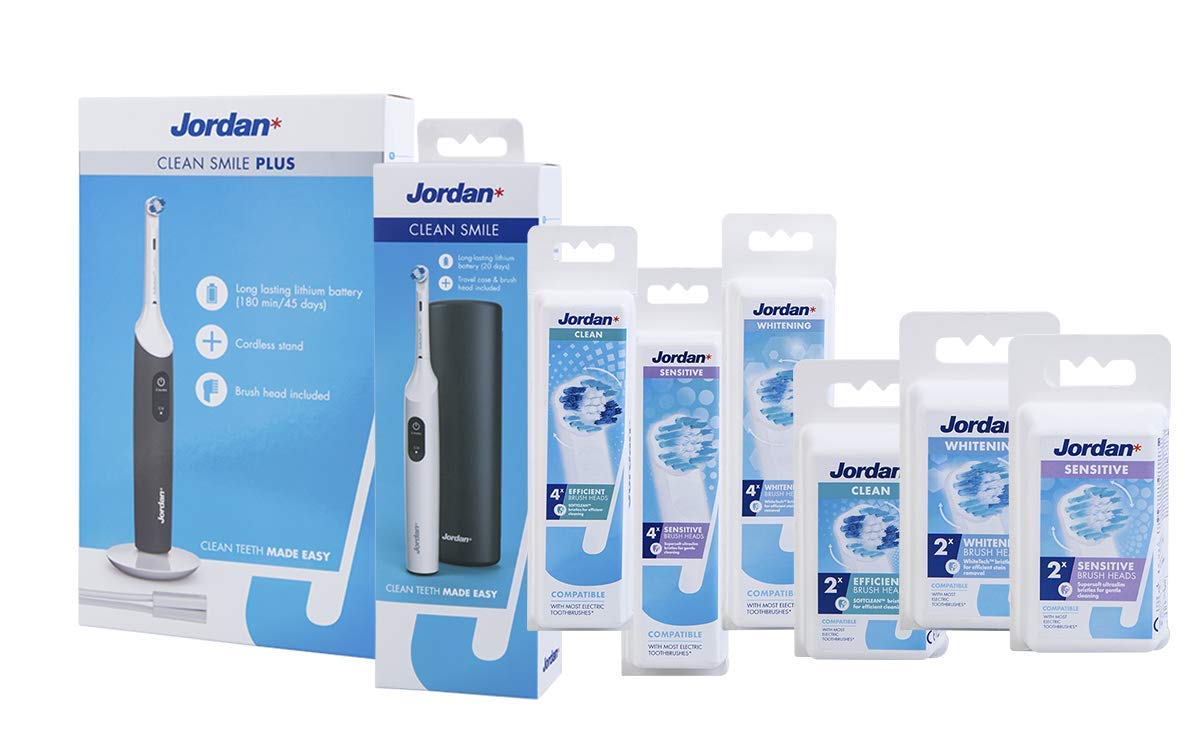 Jordan ® | Replacement Toothbrush Head for Electric Toothbrush with Oscillating & Rotating Technology | Whitening Electric Toothbrush Head | Oral B Compatible | 4 Units Pack