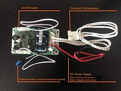 12V Compact Refrigeration Cooling Systems Air Conditioning Systems with Miniature Rotary Compressor - for Electric Vehicle Chiller Water Dispenser Freezer Electronics Cooling Module DIY (12V,1.9cc)