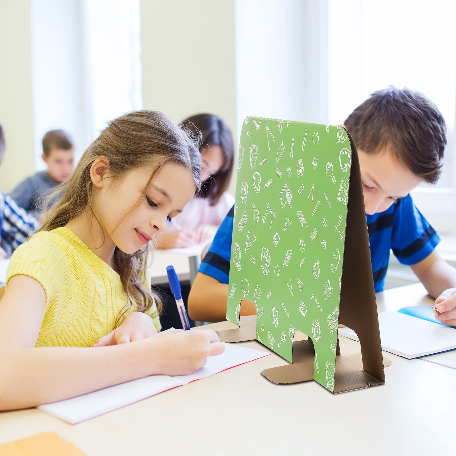 12 Pcs Student Table Dividers Test Shields Classroom Tabletop Privacy Folders Panel Student Desk Privacy Boards Study Carrel Screen Reduces Distractions for Teachers School Testing Home (Colorful)