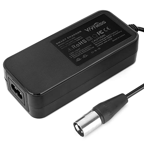 24V 2A Electric Scooter Charger XLR for Go-Go Elite Traveller Plus HD US, Ezip Mountain Trailz, Jazzy Power Chair Charger, Pride Mobility