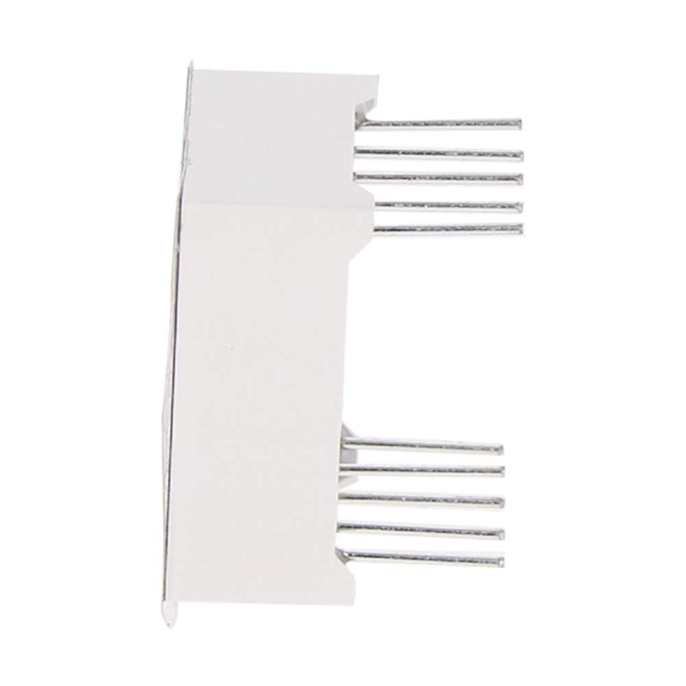 Bettomshin 10Pcs LED Digital Tube Common Cathode 10 Pin 1 Bit 0.75 x 0.5 x 0.31 inch (LxWxH) 0.5" Red Display Digital 5011AH
