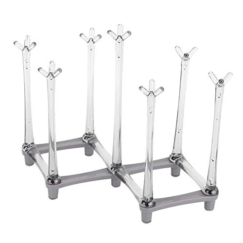 Retractable Cup Drying Rack, Drinking Glass Bottle Drainer Stand Non-slip Bottom Mug Tree Kitchen Countertop Dishes Holder Organizer Bottle Glass Rack Stand Plastic Bag Dryer Rack