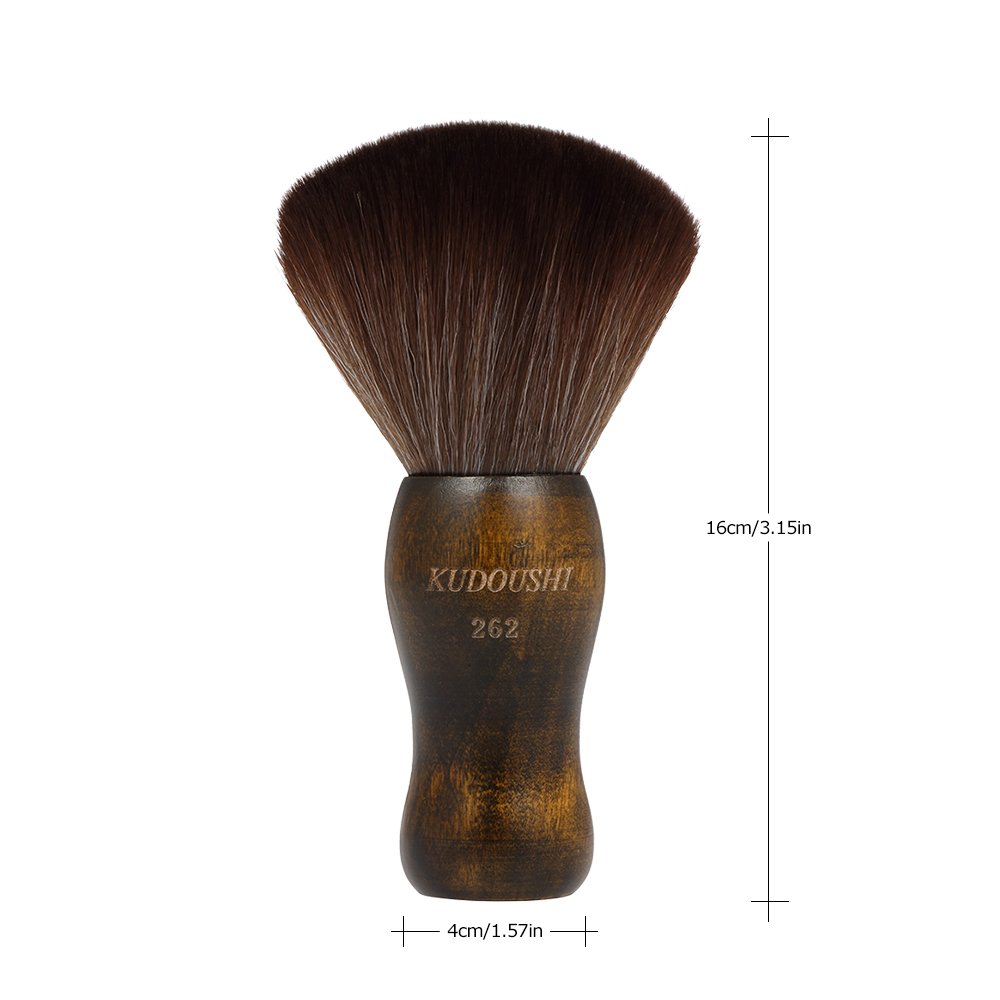 Anself Large Hair Cutting Neck Duster Brush Professional Barber Natural Fiber Wooden Handle Cutting Kits Type1
