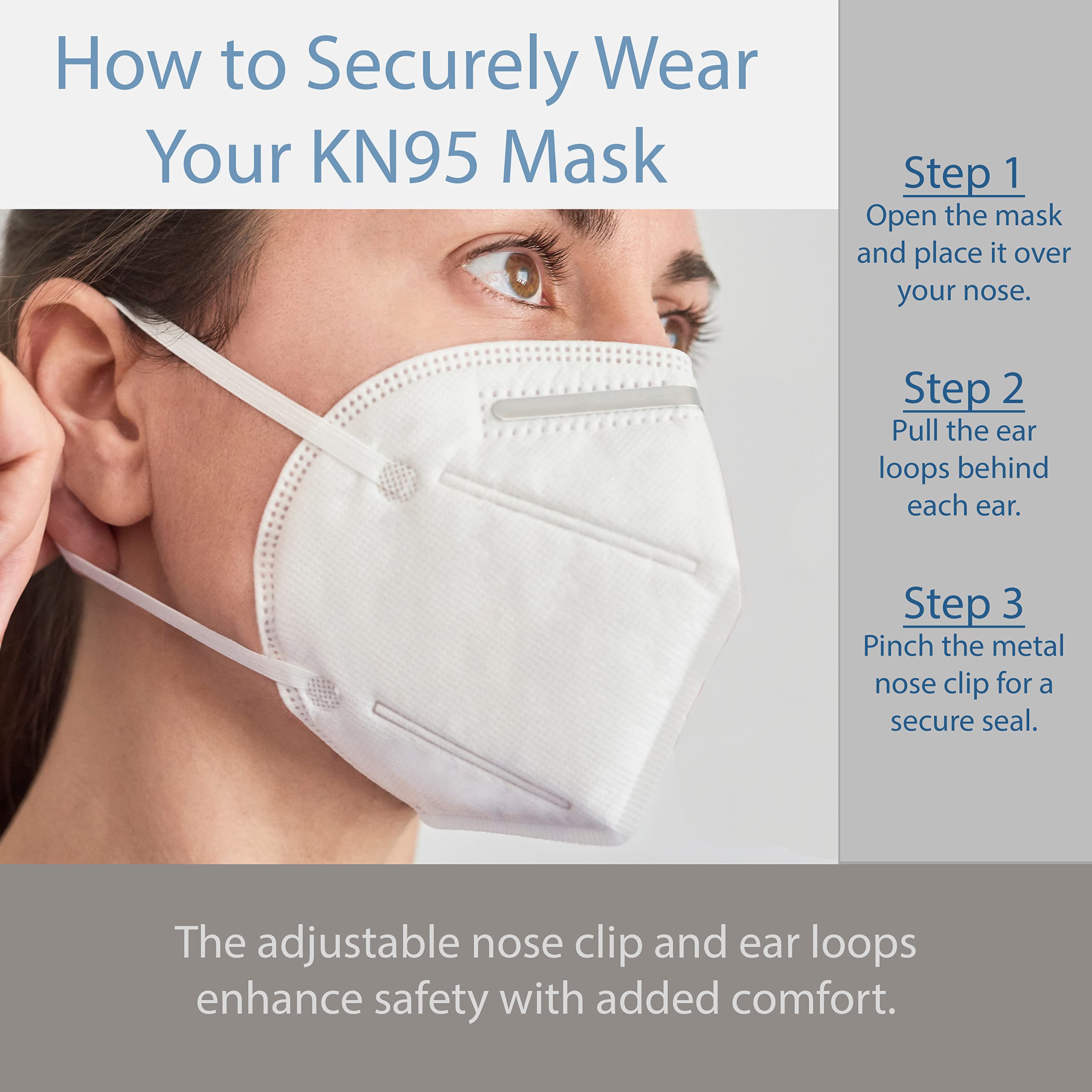 KN95 β Disposable Face Mask | Includes 20 Masks | 5-Ply Layer PM 2.5 Protection | Multiuse Dust & Particle Filtration | Adjustable Nose Piece & Elastic Ear Loop | Comfortable 3D Design Respirator