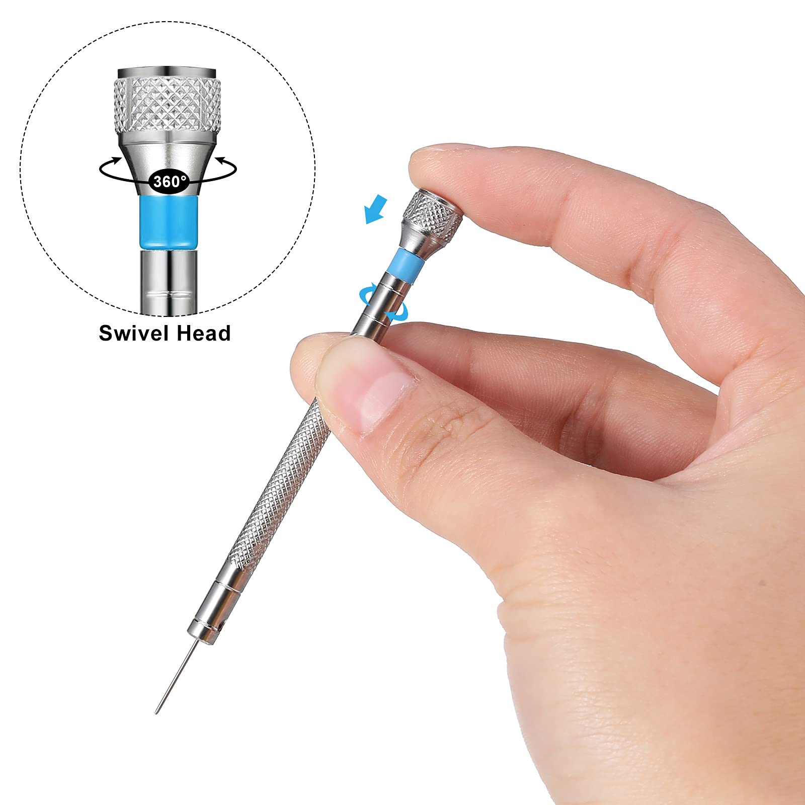 13 Pieces Micro Precision Watch Screwdriver Set Small Screwdriver Kit 0.6-2 mm with 13 Extra Replace Blades Watch Flathead Repair Link Tool for Watch Eyeglasses Jewelry Work Electronics Repair