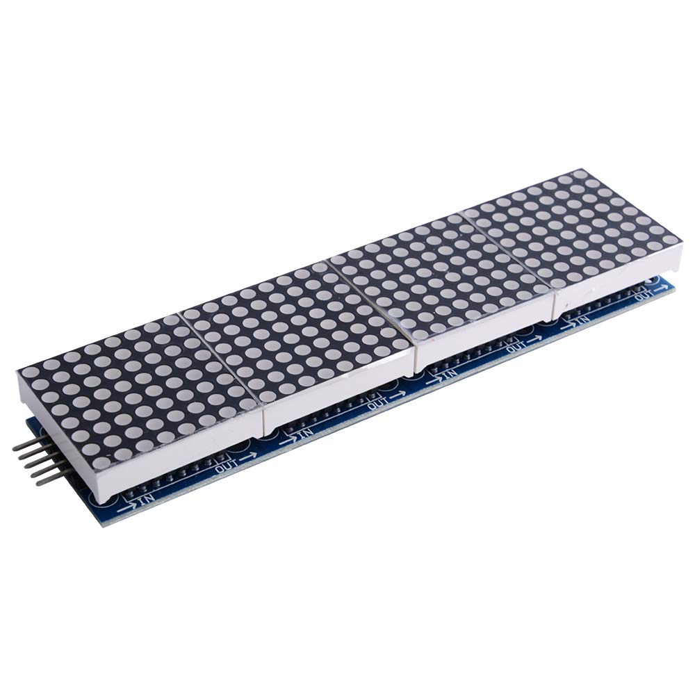 GeeekPi 2Pack MAX7219 8 x 32 Dot Matrix MCU 4 in 1 LED Display Module for Arduino Raspberry Pi (Red)