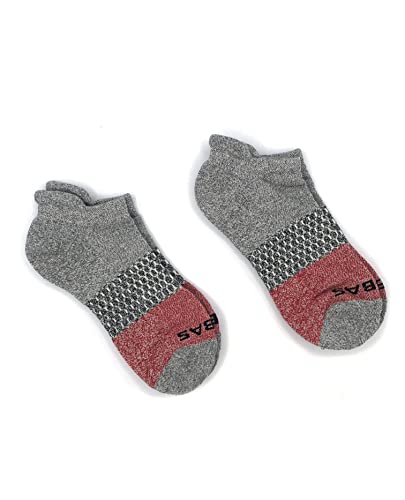 2 Pack Bombas Women's Originals Ankle Socks - Grey and Hot Pink / Medium