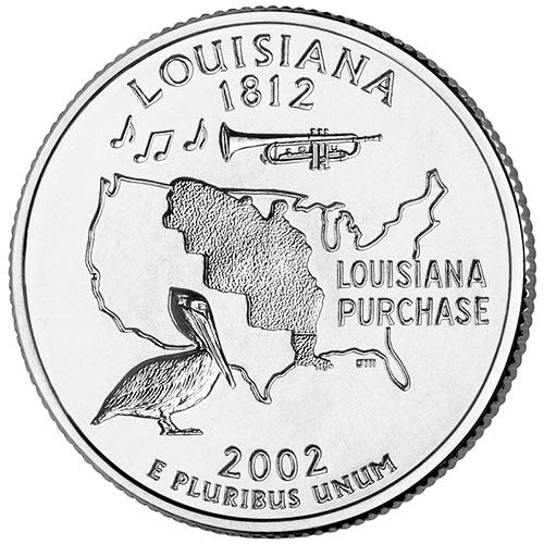 2002 S Silver Proof Louisiana State Quarter Choice Uncirculated US Mint