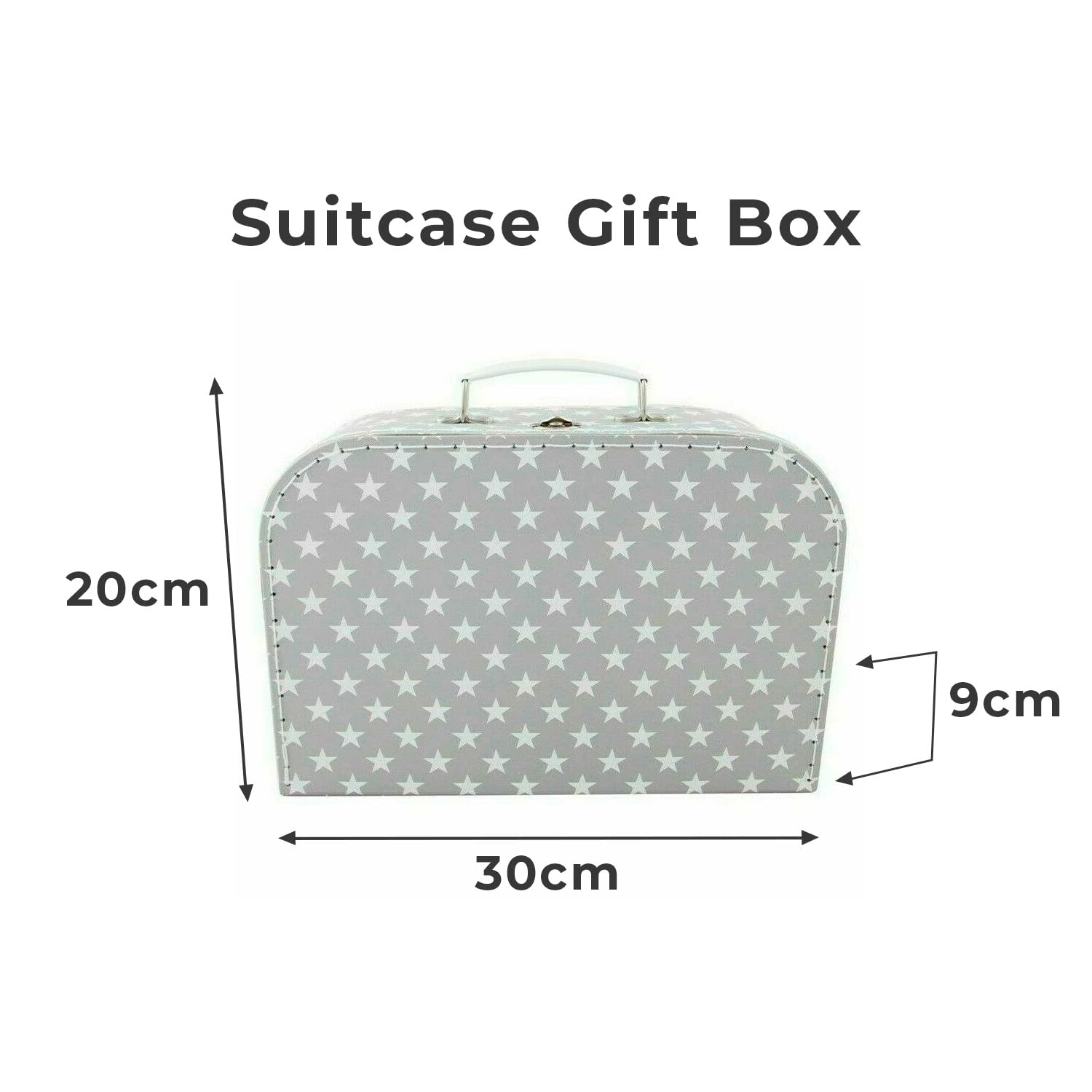 Baby Boy Gift Set New Born Baby Gifts Baby Blue Bunny Security Blanket Soft Fleece, Suitcase Keepsake Box Blanket Booties & Baby Gift Basket – Unique Present for Baby Shower & Newborn Lovey Welcome